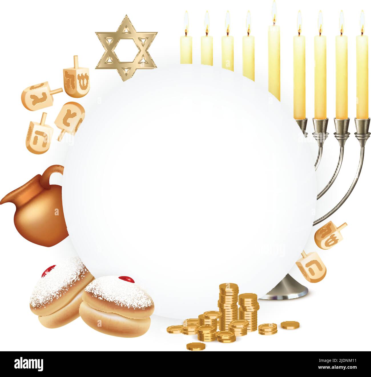Hanukkah celebration symbols attributes hi-res stock photography and ...