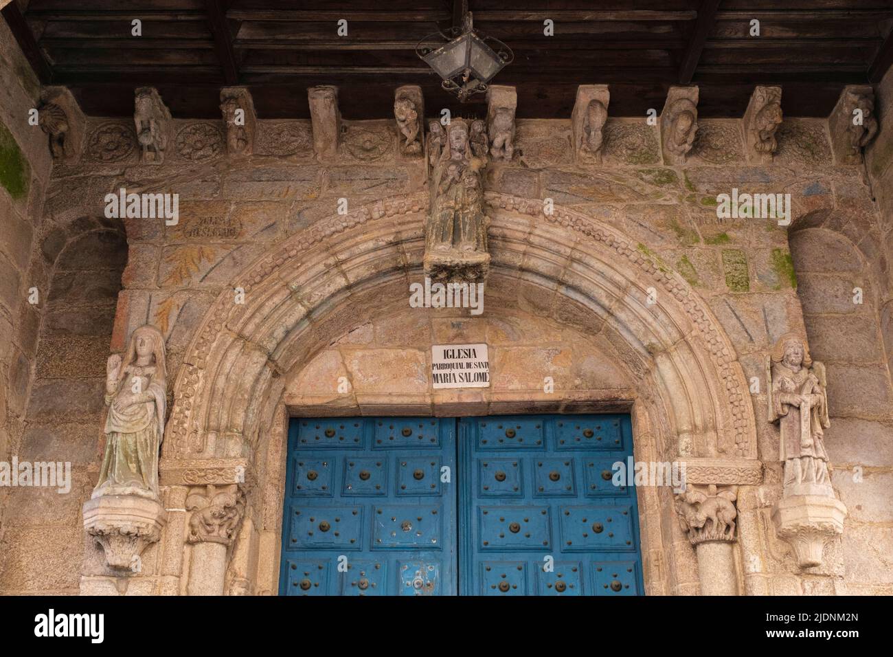 Spain, Santiago de Compostela, Galicia. Church of Santa Maria Salome ...