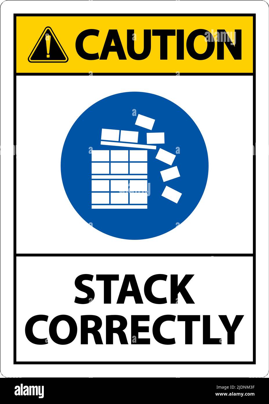 Caution Stack Correctly Sign On White Background Stock Vector Image ...
