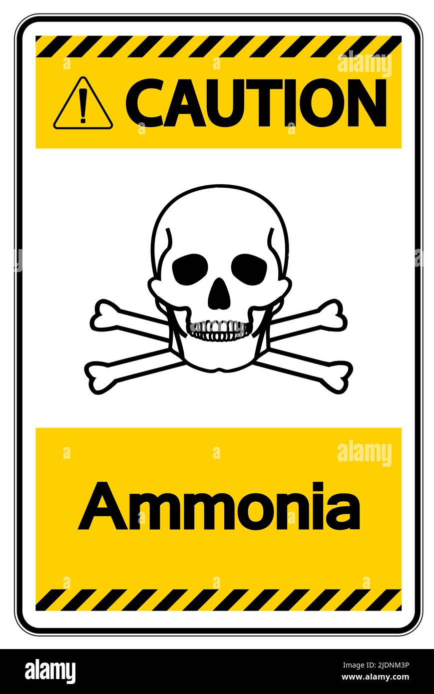 Caution Ammonia Symbol Sign On White Background Stock Vector Image ...