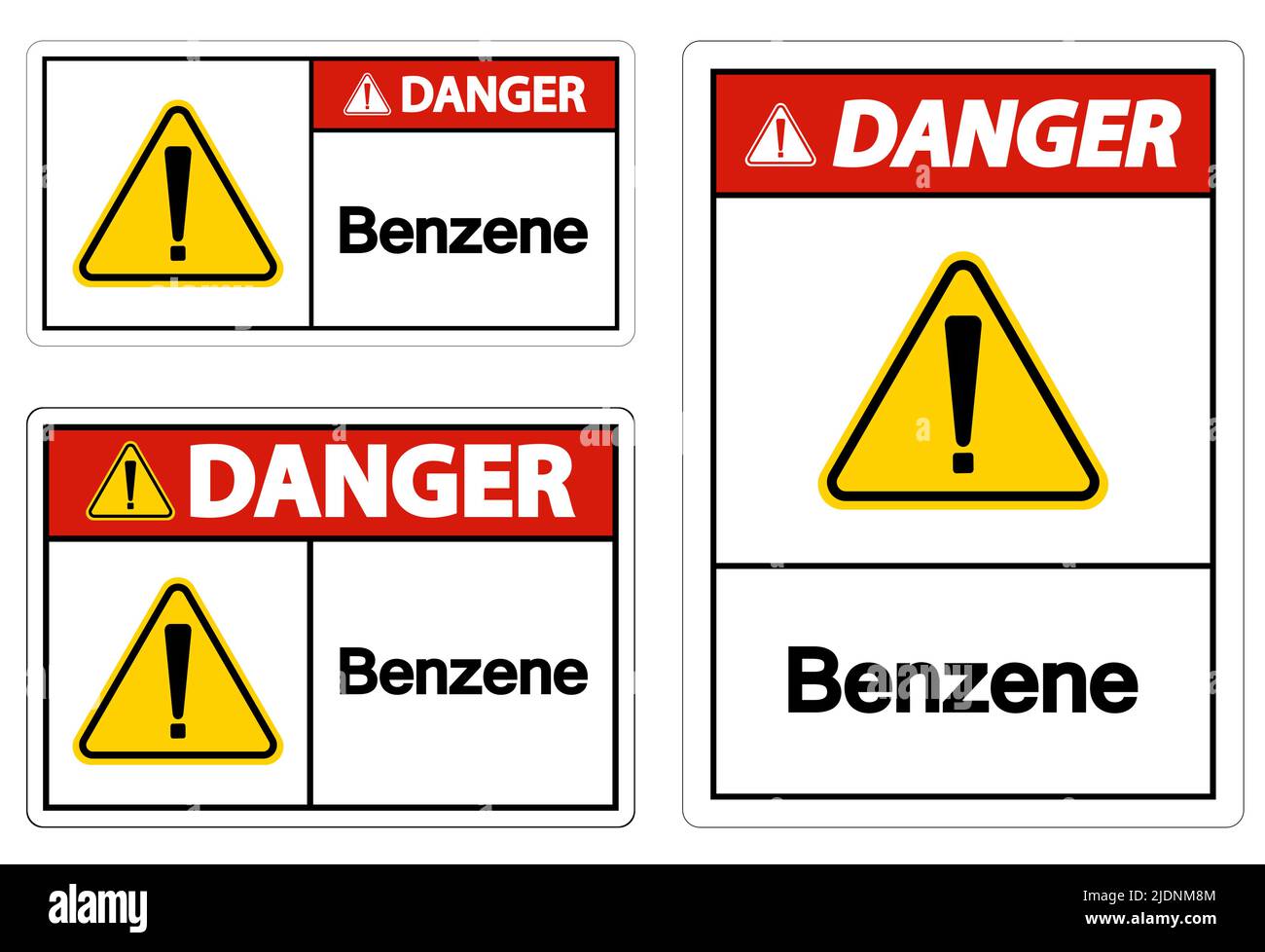 Danger Benzene Symbol Sign On White Background Stock Vector Image & Art ...