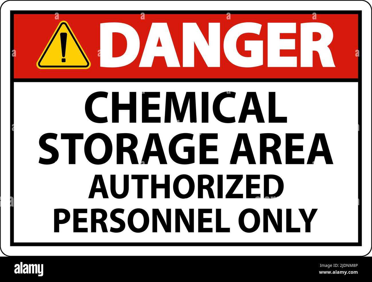 Danger Chemical Storage Area Authorized Personnel Only Symbol Sign ...