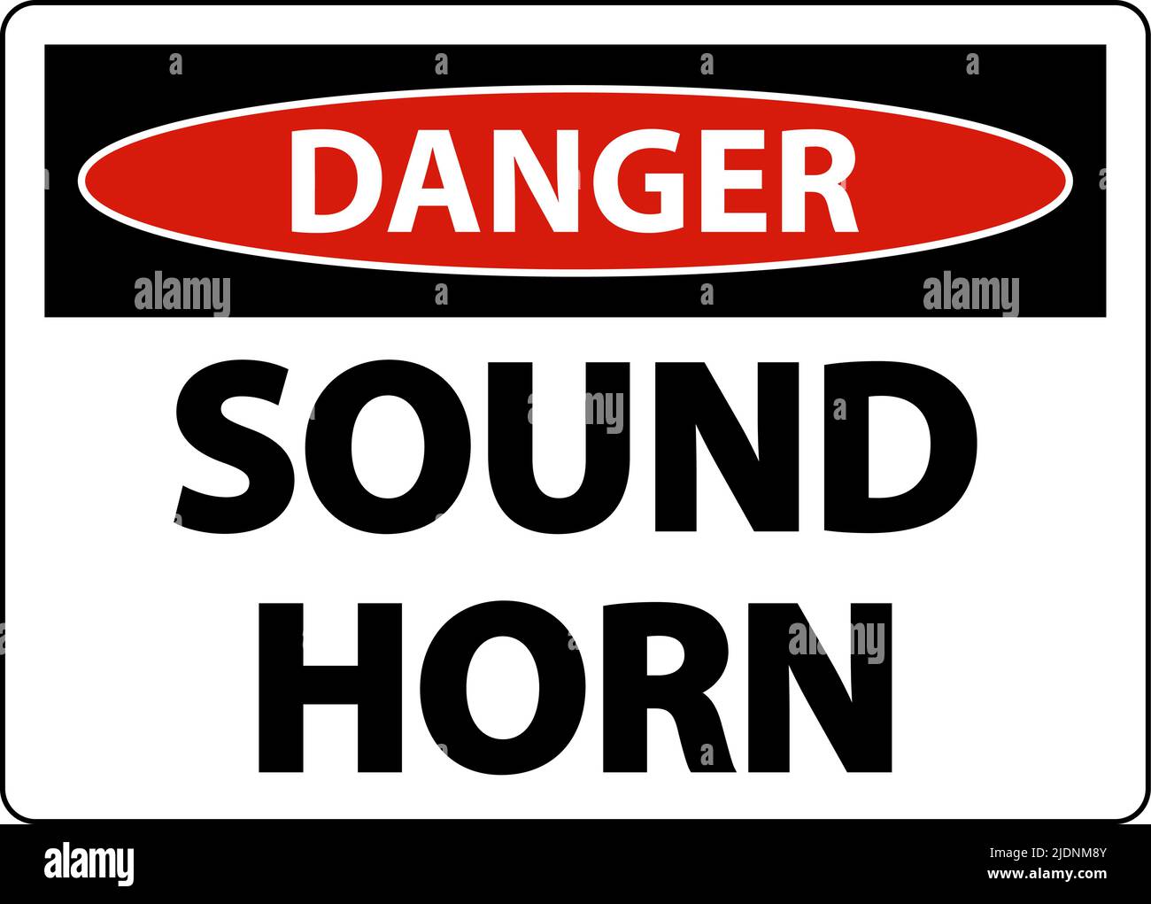 Danger Sound Horn Sign On White Background Stock Vector Image & Art - Alamy