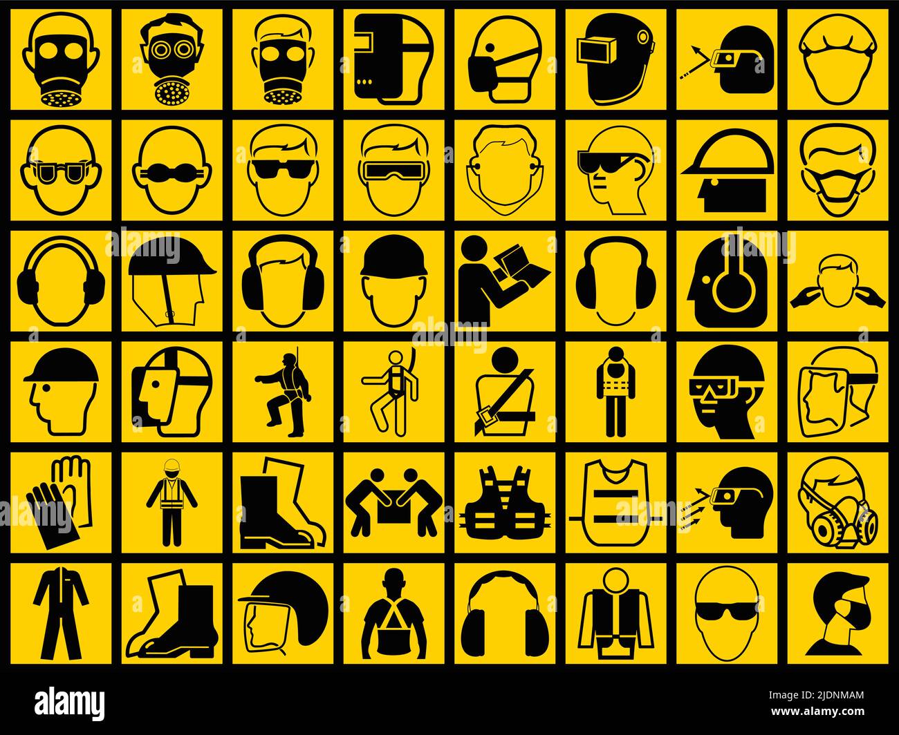 Required Personal Protective Equipment PPE Symbol,Safety Icon Stock ...