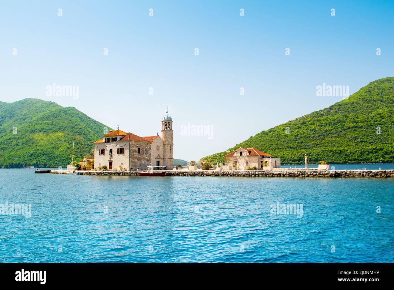 Boka Bay with view to the Roman Catholic Church of Our Lady of the ...
