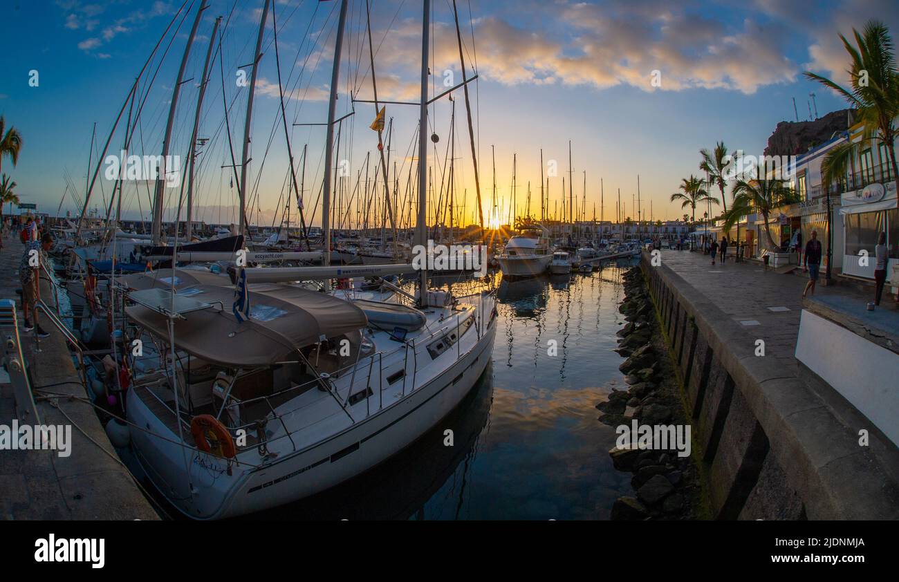 February 3 2022 Puerto de Mogan Canary Island one of the most beautiful ...
