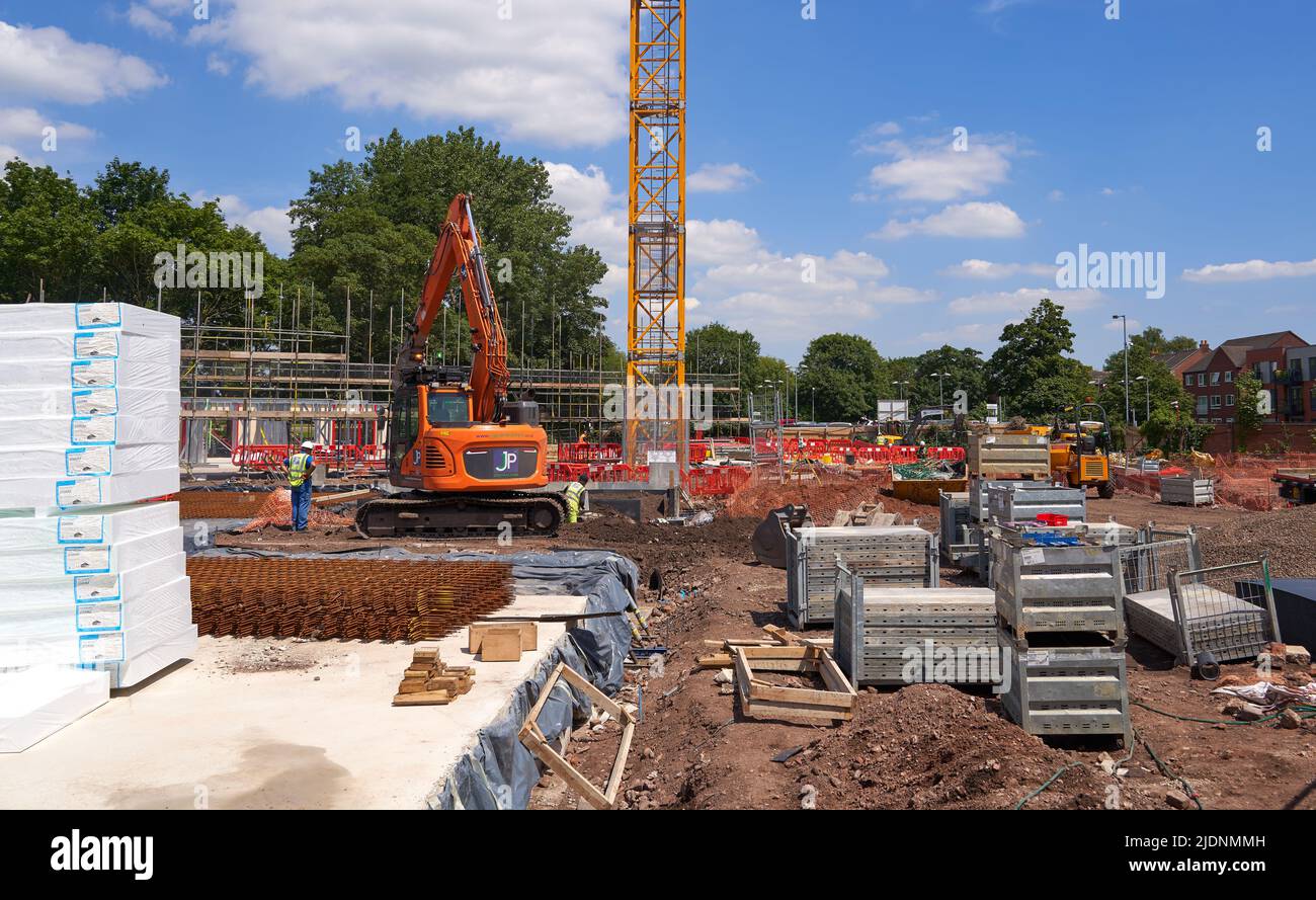 Typical modern construction site Stock Photo - Alamy