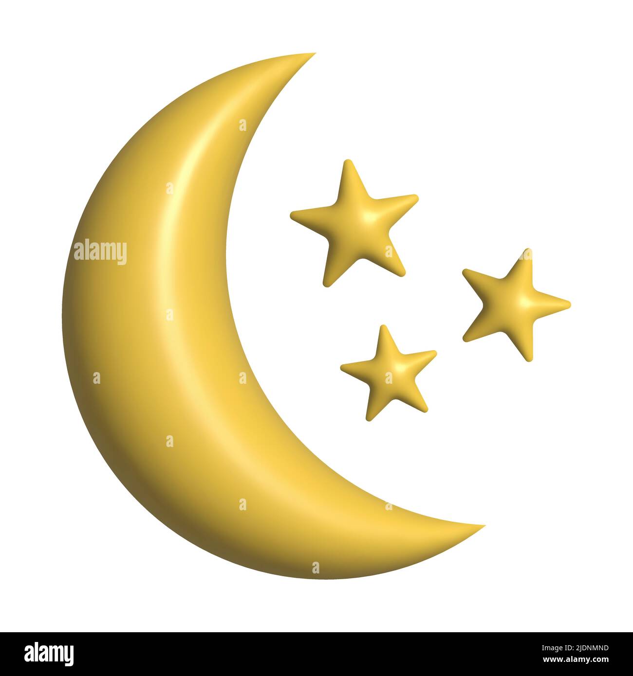 3d half month and stars icons. Weather symbols Stock Vector Image & Art ...