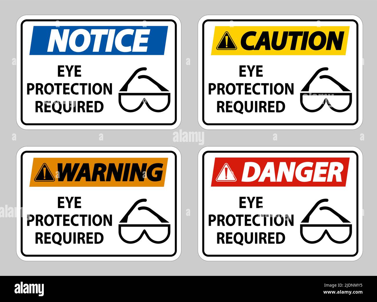 Eye Protection Required on white background Stock Vector Image & Art ...