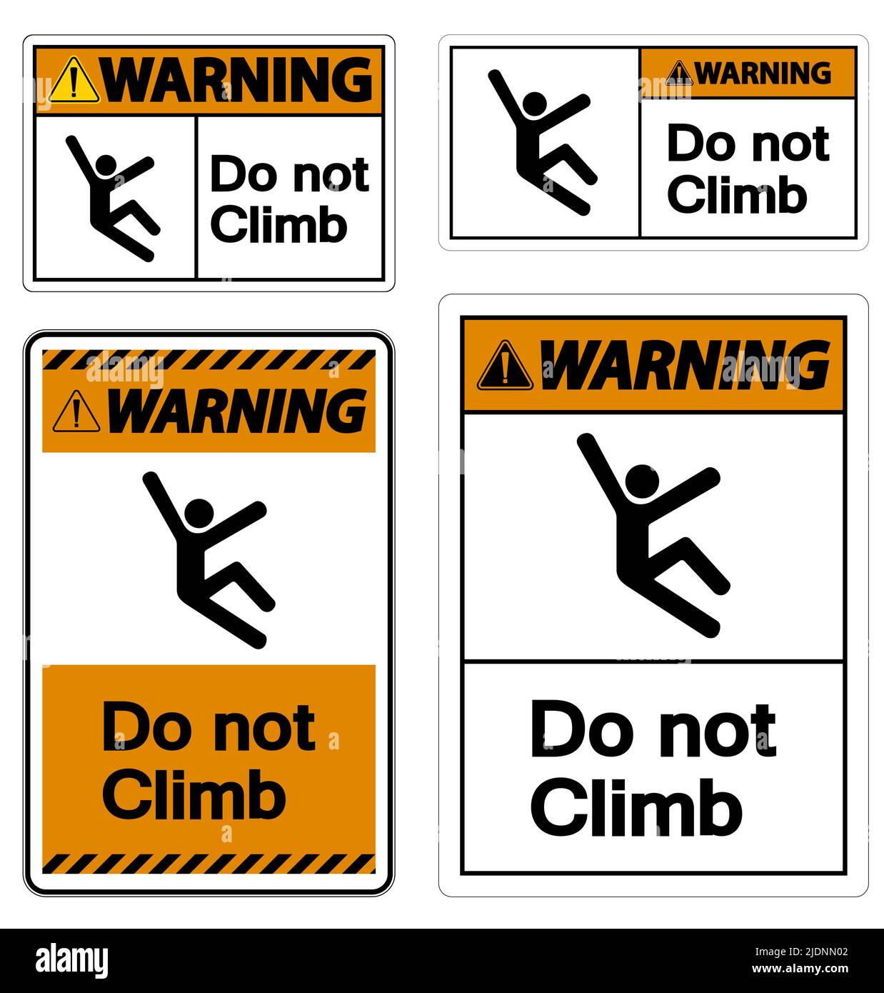 Warning Do Not Climb Symbol Sign on White Background Stock Vector Image ...