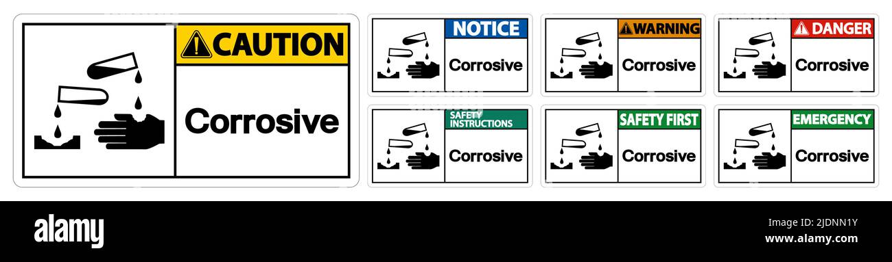 Corrosive Symbol Sign Isolate On White Background,Vector Illustration ...