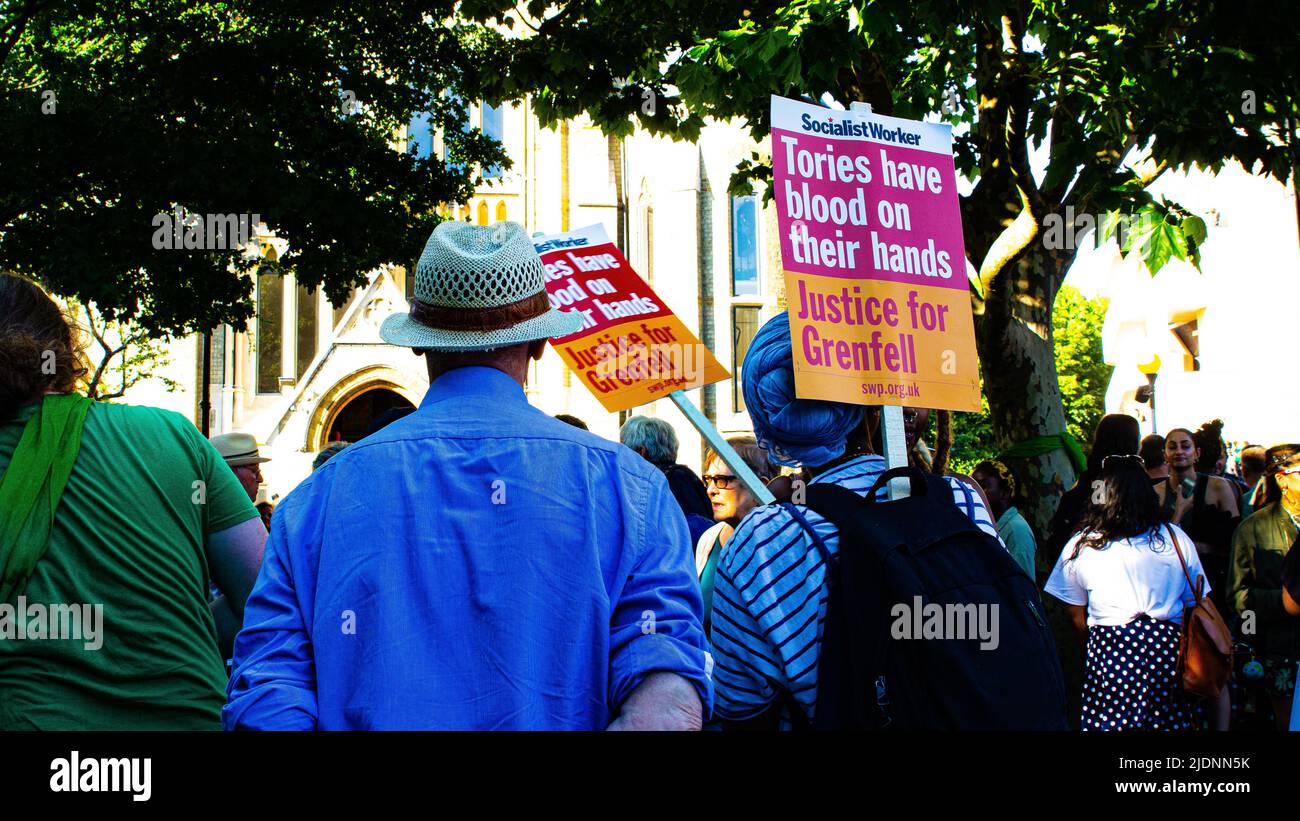 London, United Kingdom - June 14th 2023: 5th Annual Grenfell Vigil ...