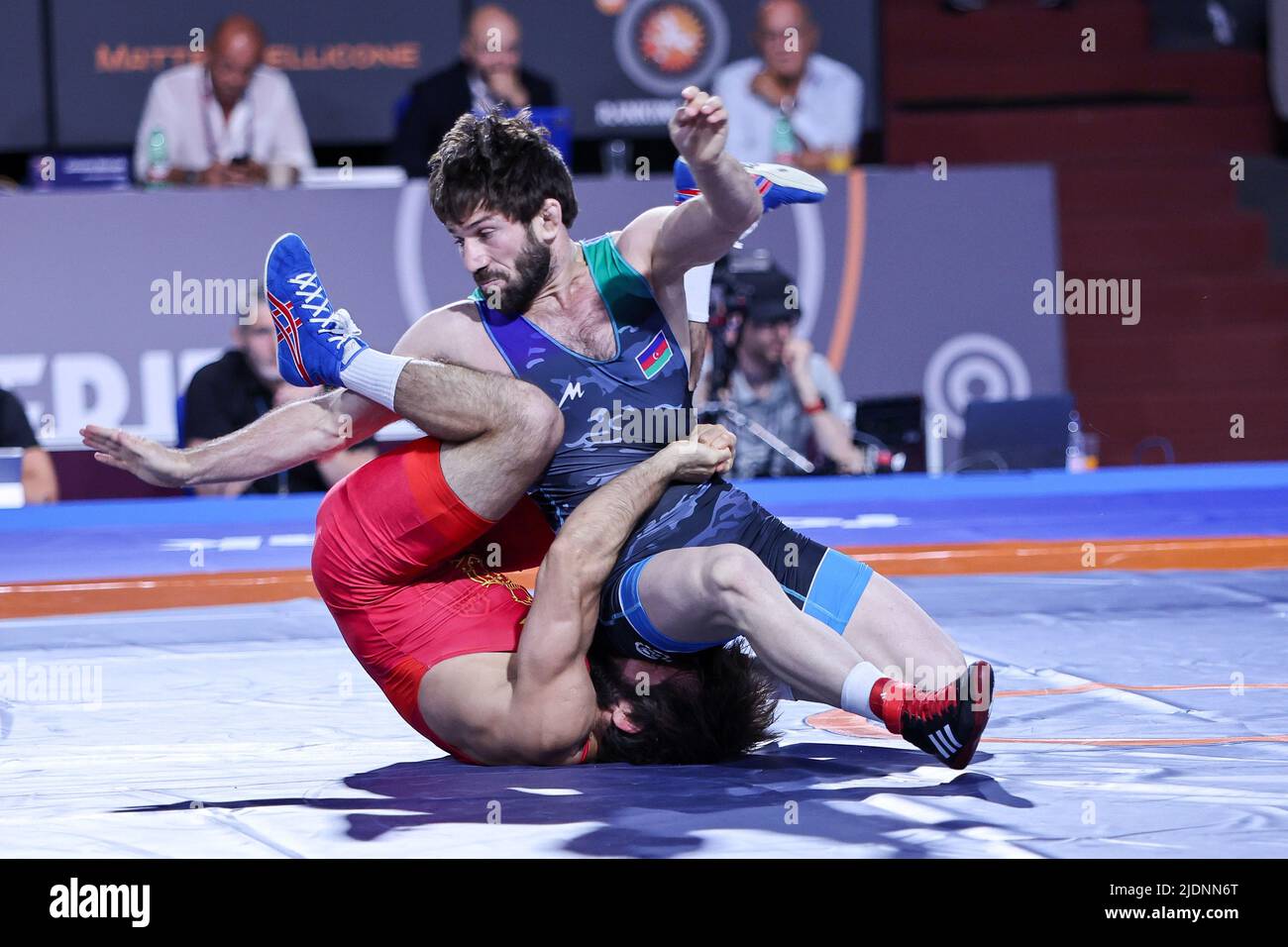 Victor Ciobanu (MDA) vs Taleh Mammadov (AZE) GR 63kg during the ...