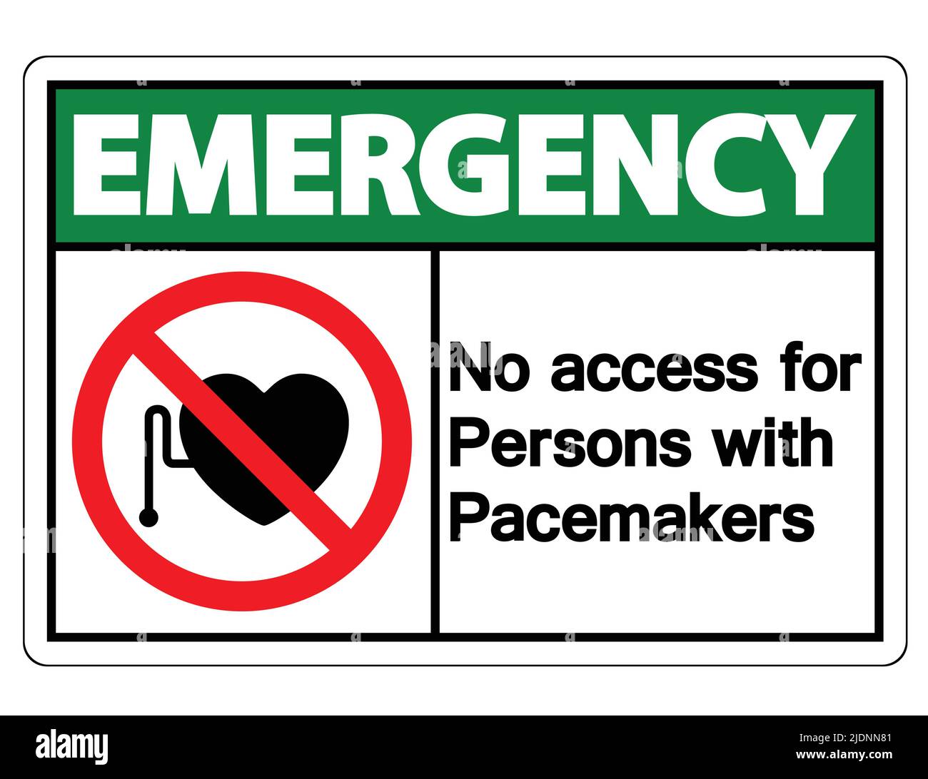 Emergency No Access For Persons With Pacemaker Symbol Sign Isolate On ...