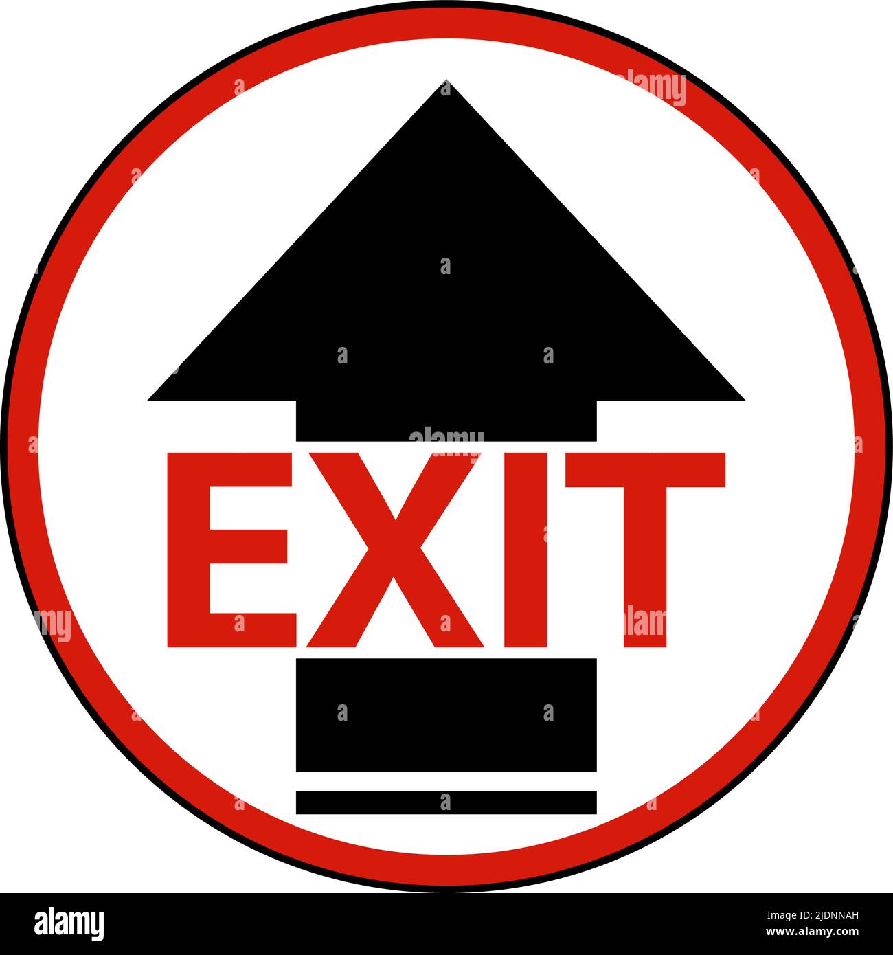Exit Arrow Floor Sign On White Background Stock Vector Image & Art - Alamy