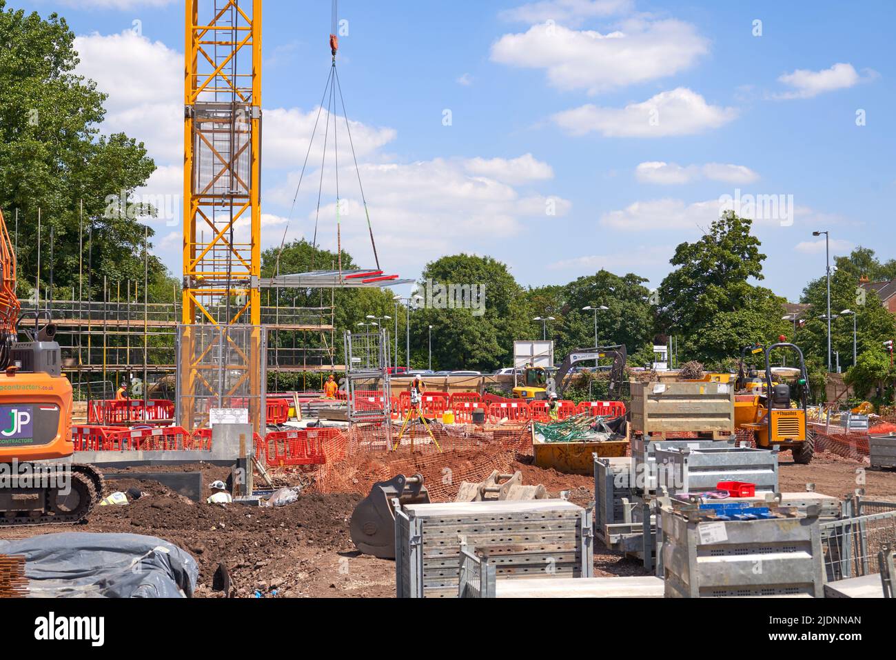 Typical modern construction site Stock Photo - Alamy