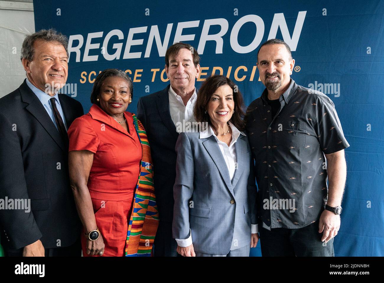 Tarrytown, USA. 22nd June, 2022. George Latimer, Andrea Stewart-Cousins ...