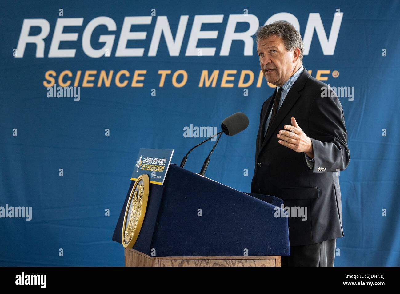 County Executive of Westchester County George Latimer speaks at ...