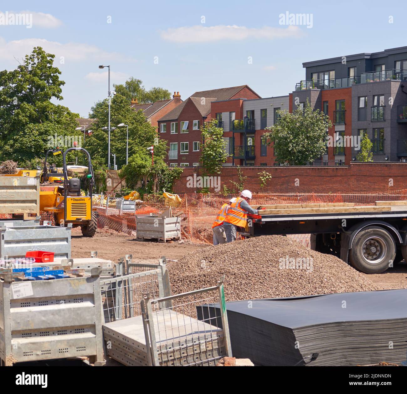 Typical modern construction site Stock Photo - Alamy