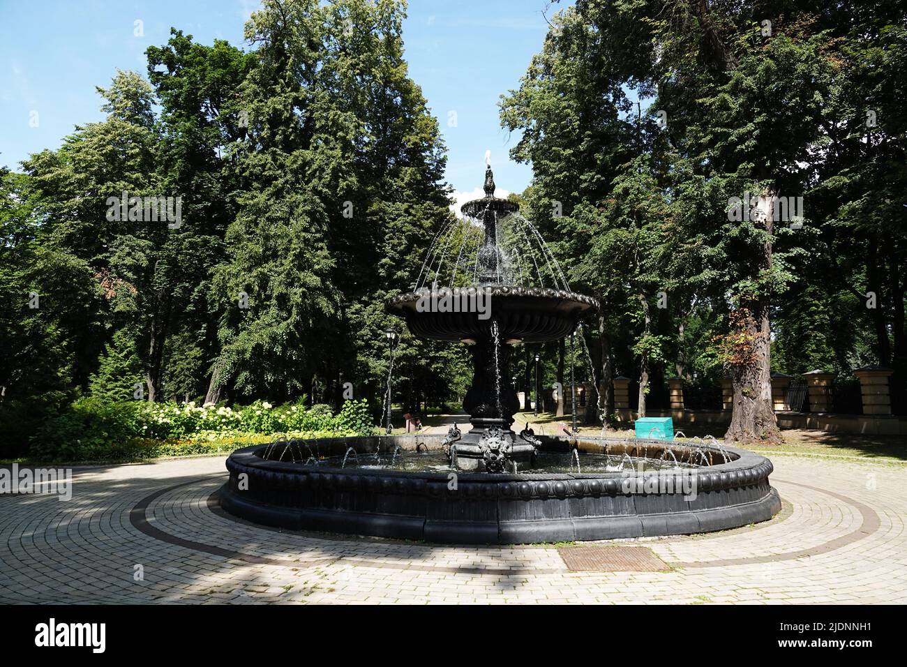 Kiev, Ukraine July 20, 2020: Ancient city fountain in the Mariinsky ...