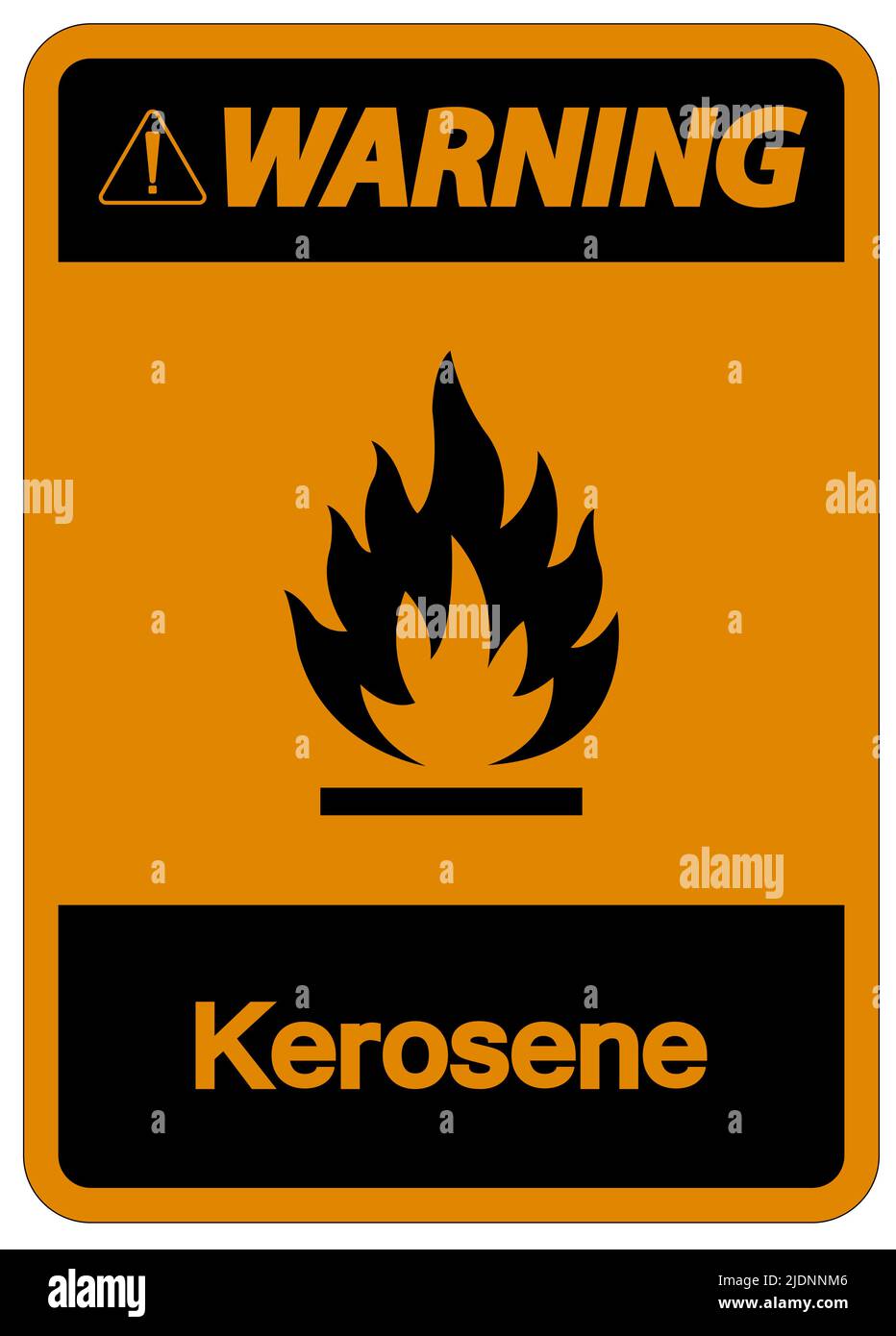 Warning Kerosene Symbol Sign On White Background Stock Vector Image ...