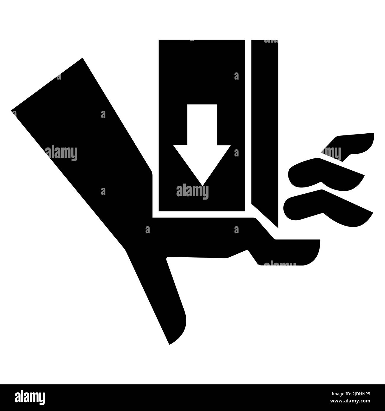 Hand Crush Force From Above Symbol Sign, Vector Illustration, Isolate ...