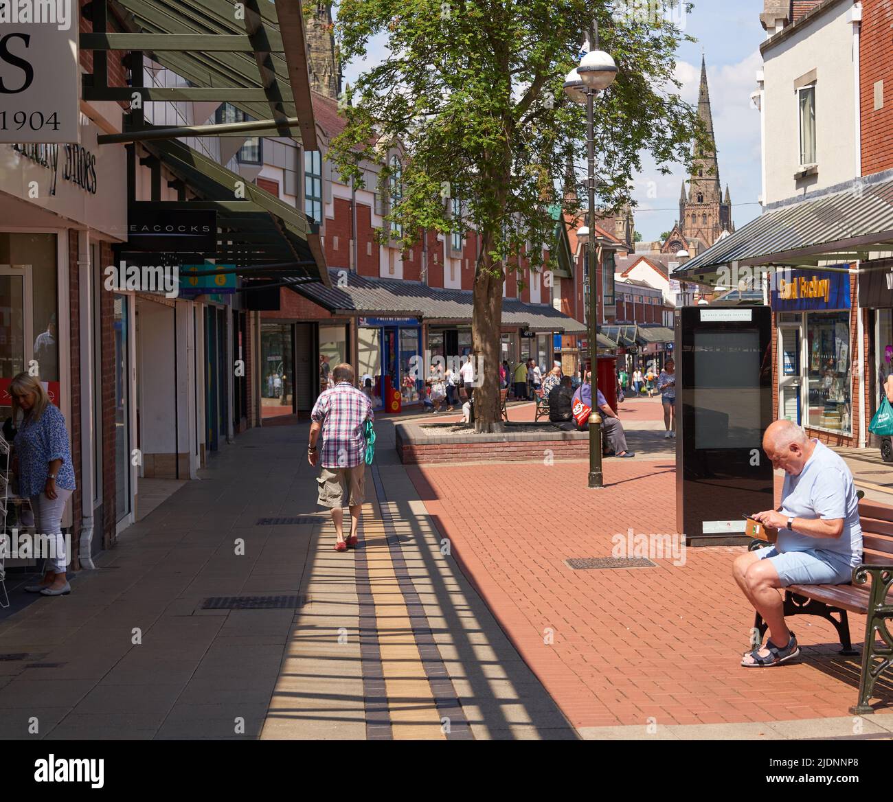 Modern shopping area in Lichfield, Staffordshire, UK Stock Photo - Alamy