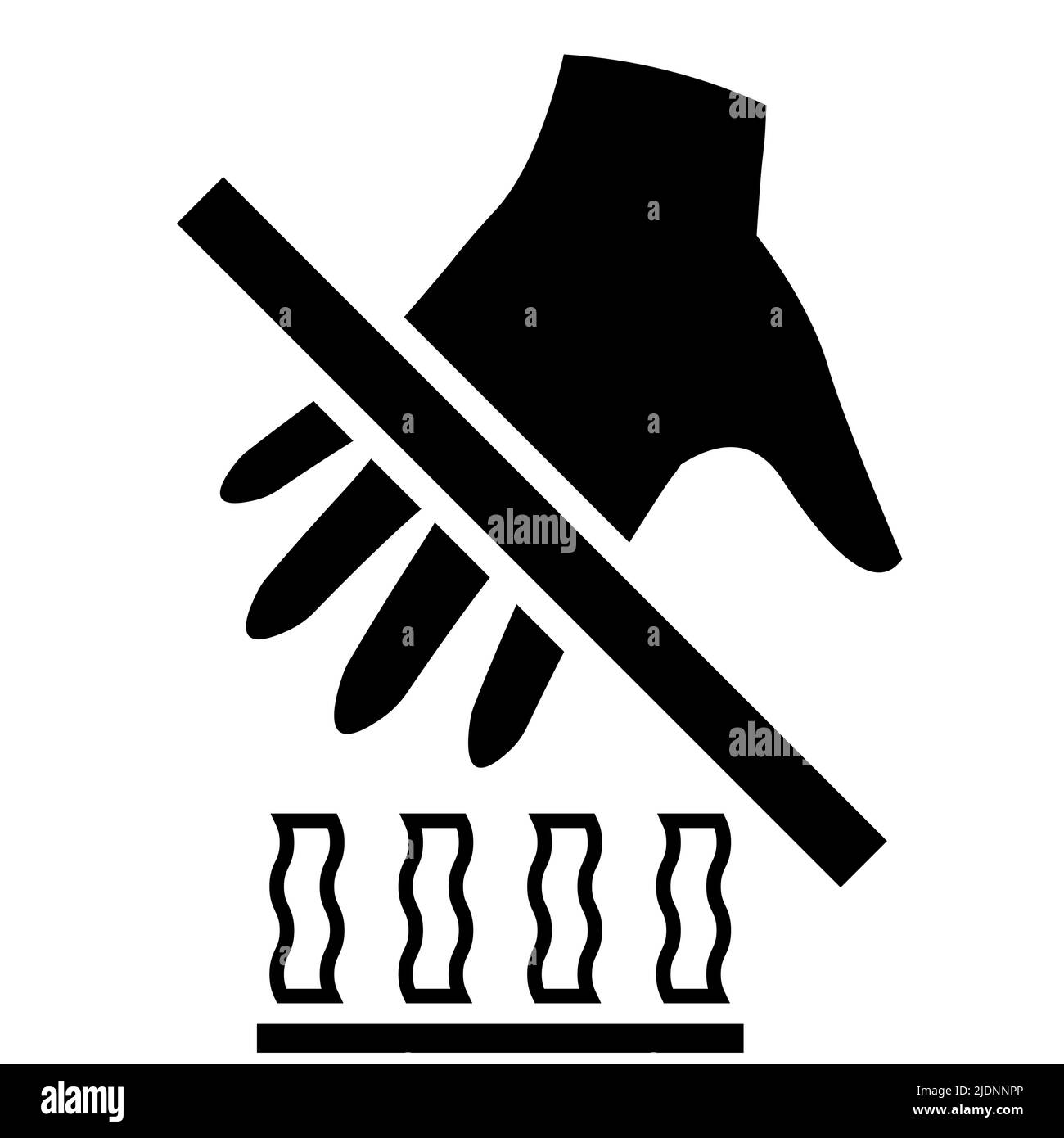 Hot Surface Do Not Touch Symbol Stock Vector Image & Art - Alamy