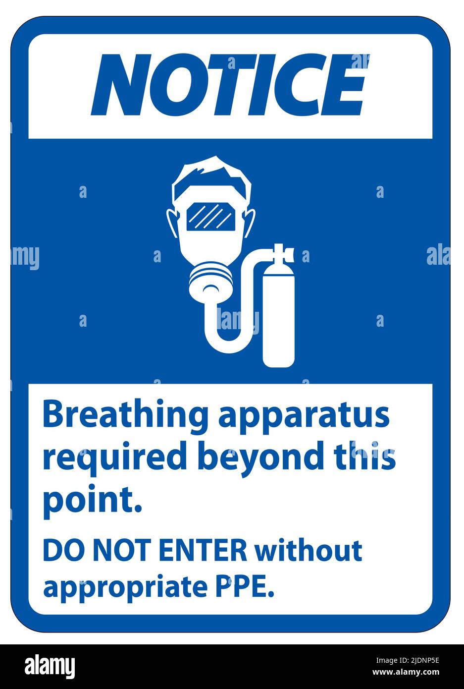 Notice Sign Breathing Apparatus Required Beyond This Point, Do Not ...