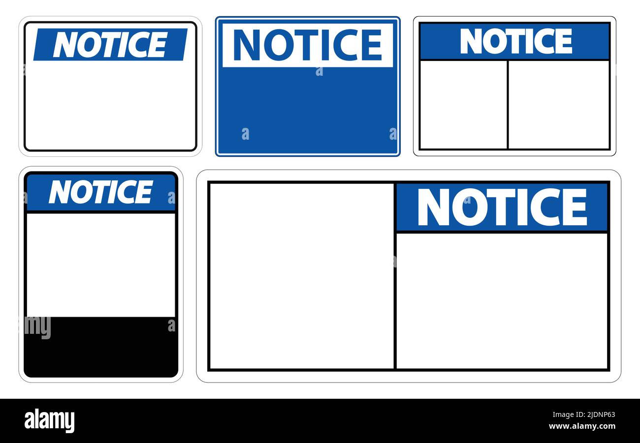 set symbol notice sign label on white background,Vector illustration ...