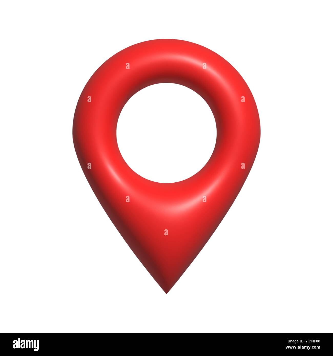 Red realistic 3D map pin icon. Location symbol isolated on white background Stock Vector Image ...