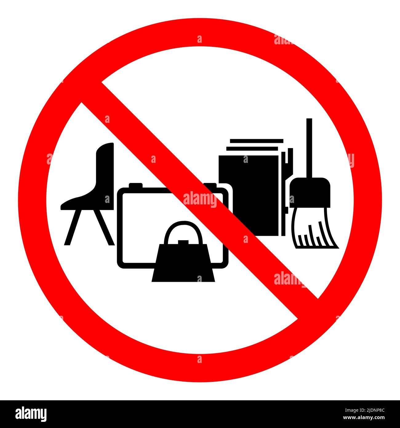 Keep Area Clear Symbol Sign On White Background Stock Vector Image ...