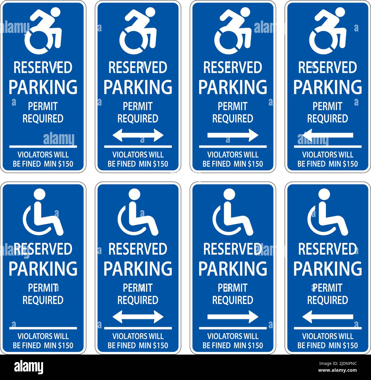 Handicap Parking Sign On White Background Stock Vector Image & Art - Alamy