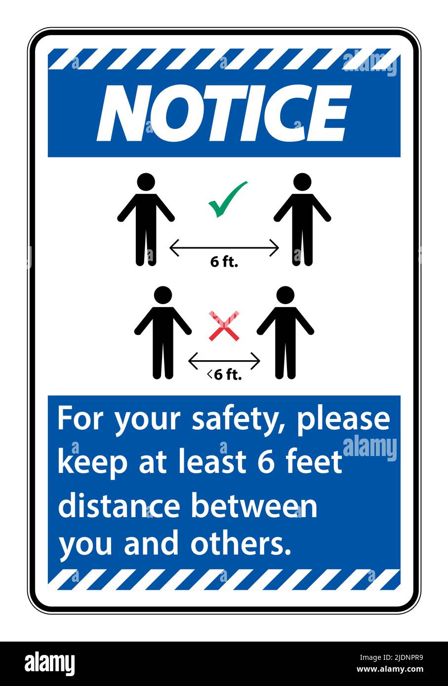 Notice Keep 6 Feet Distance,For your safety,please keep at least 6 feet ...