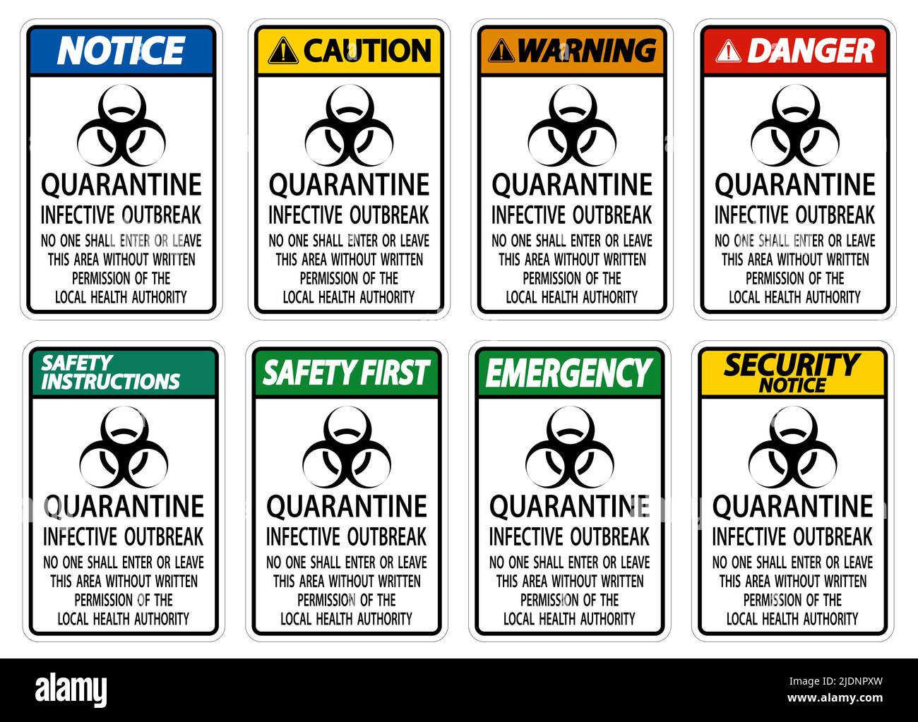 Quarantine Infective Outbreak Sign Isolate on transparent Background ...