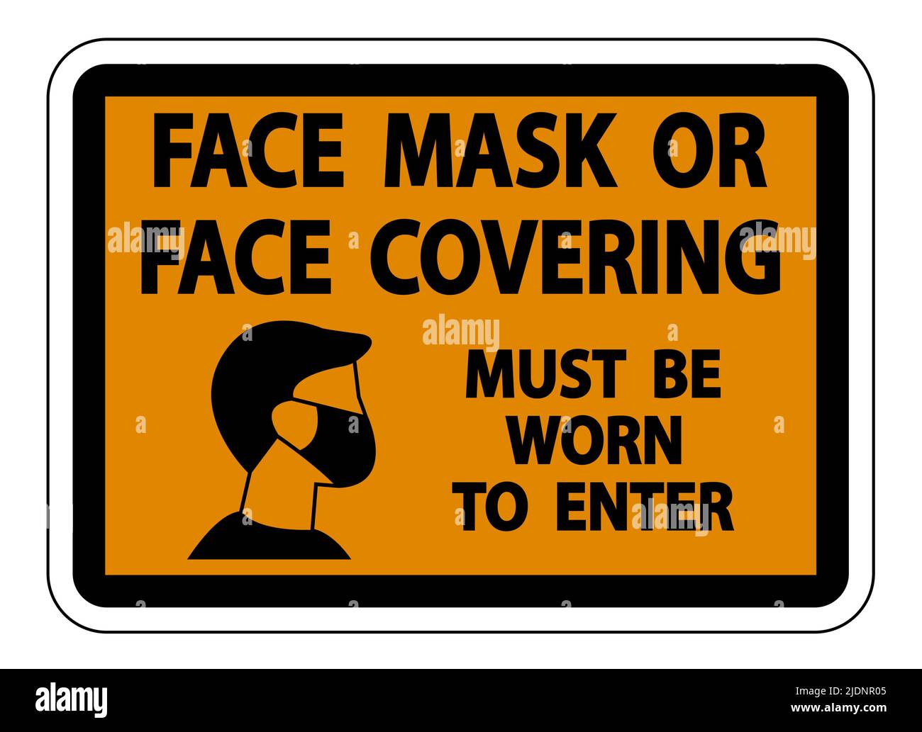 Face Mask Covering Sign on white background Stock Vector Image & Art ...