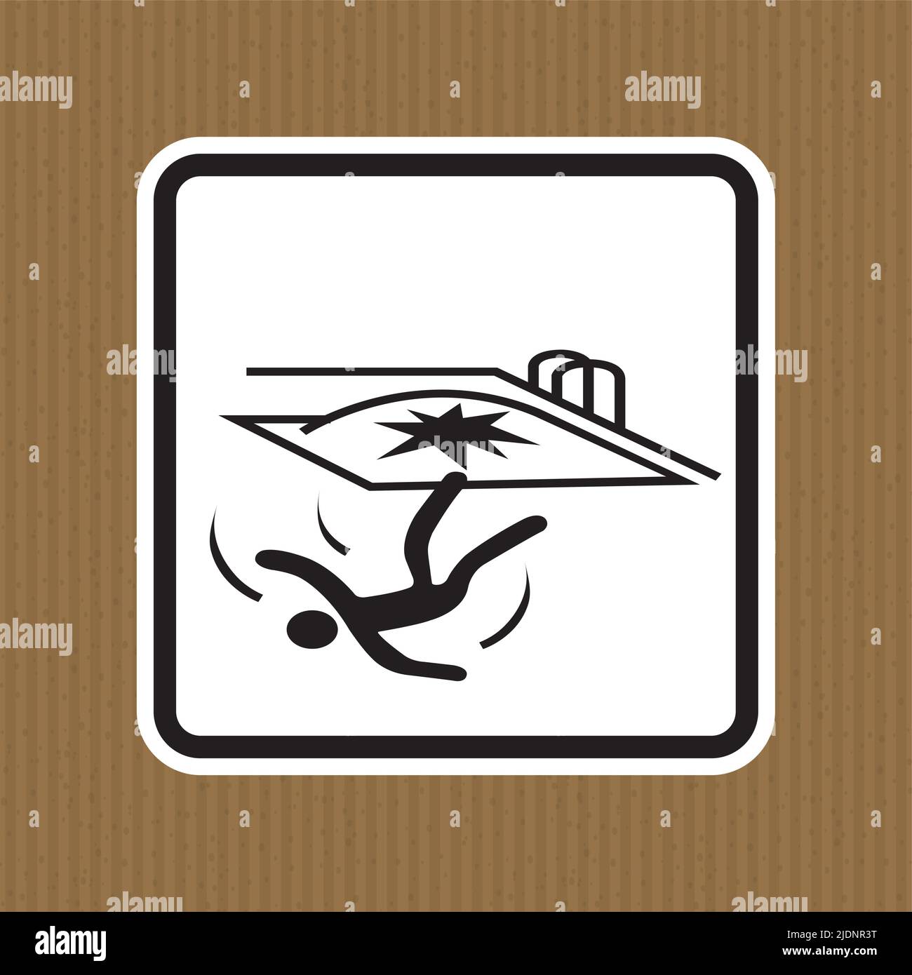 Fall Hazard Symbol Sign Isolate on White Background,Vector Illustration ...