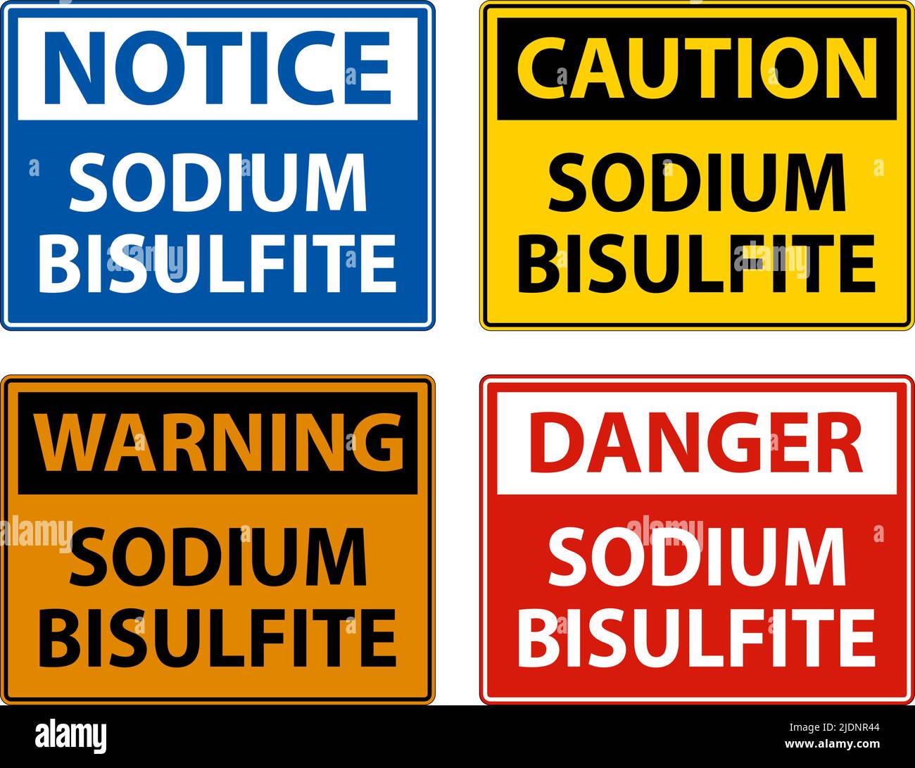 Chemical Danger Sign Sodium Bisulfite Label Stock Vector Image & Art ...