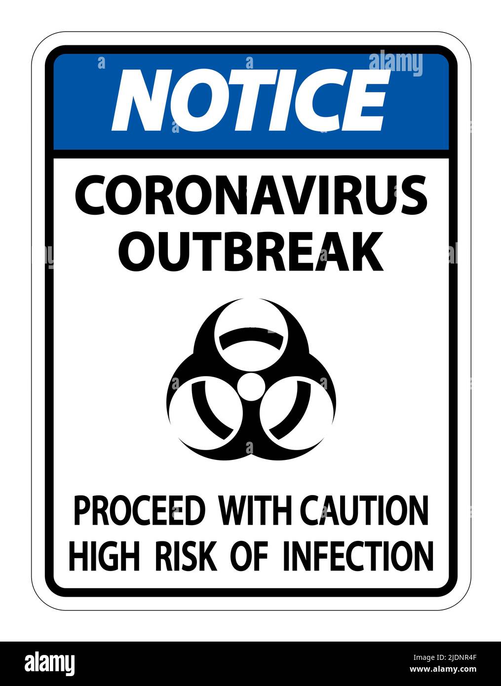Notice Coronavirus Outbreak Sign Isolate On White Background,Vector ...