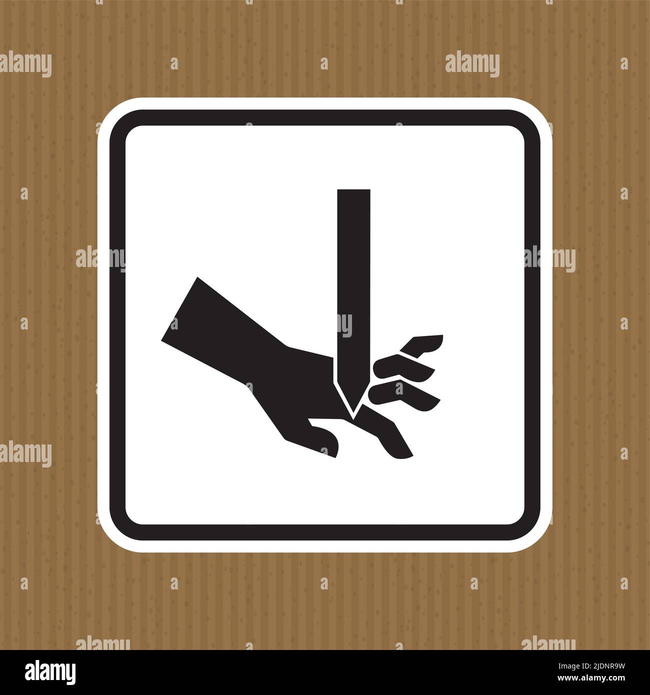 Cutting of Fingers Straight Blade Symbol Sign Isolate on White ...