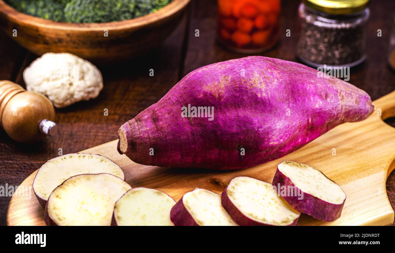 Brazilian sweet potato, tuber from Latin America used as an ingredient ...