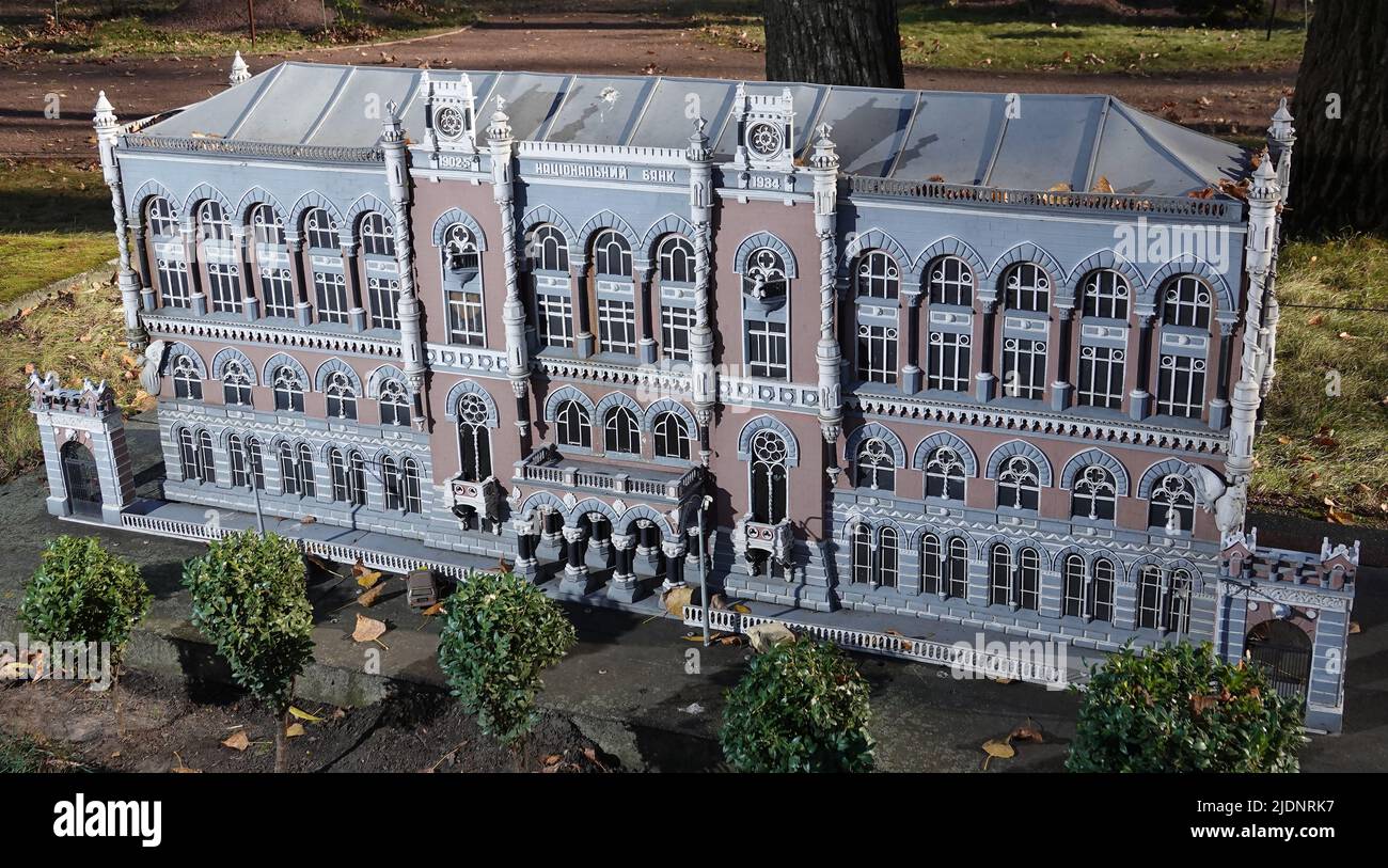 Kiev, Ukraine November 11, 2021: Museum of Miniatures - the building of ...