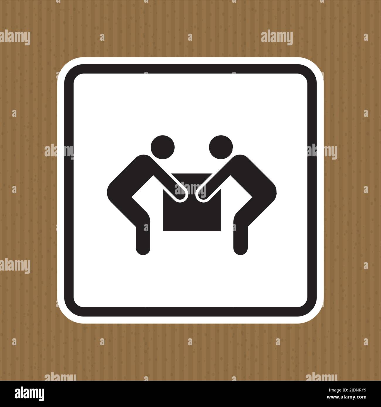 Symbol Two Person Lift Sign Isolate On White Background,Vector ...