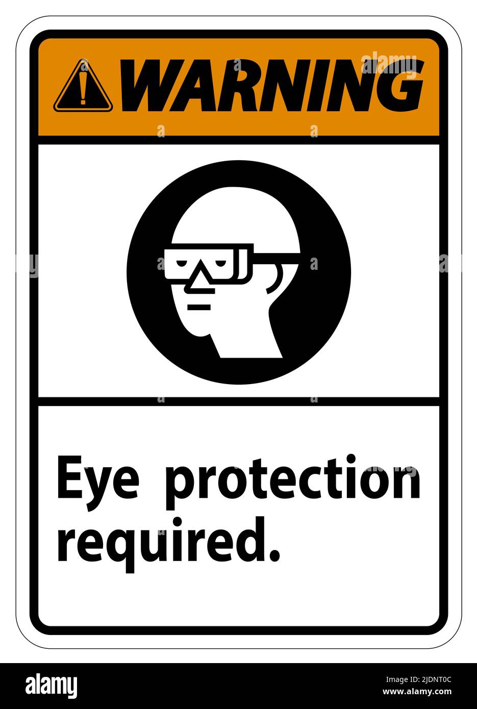 Warning Sign Eye Protection Required Symbol Isolate on White Background ...