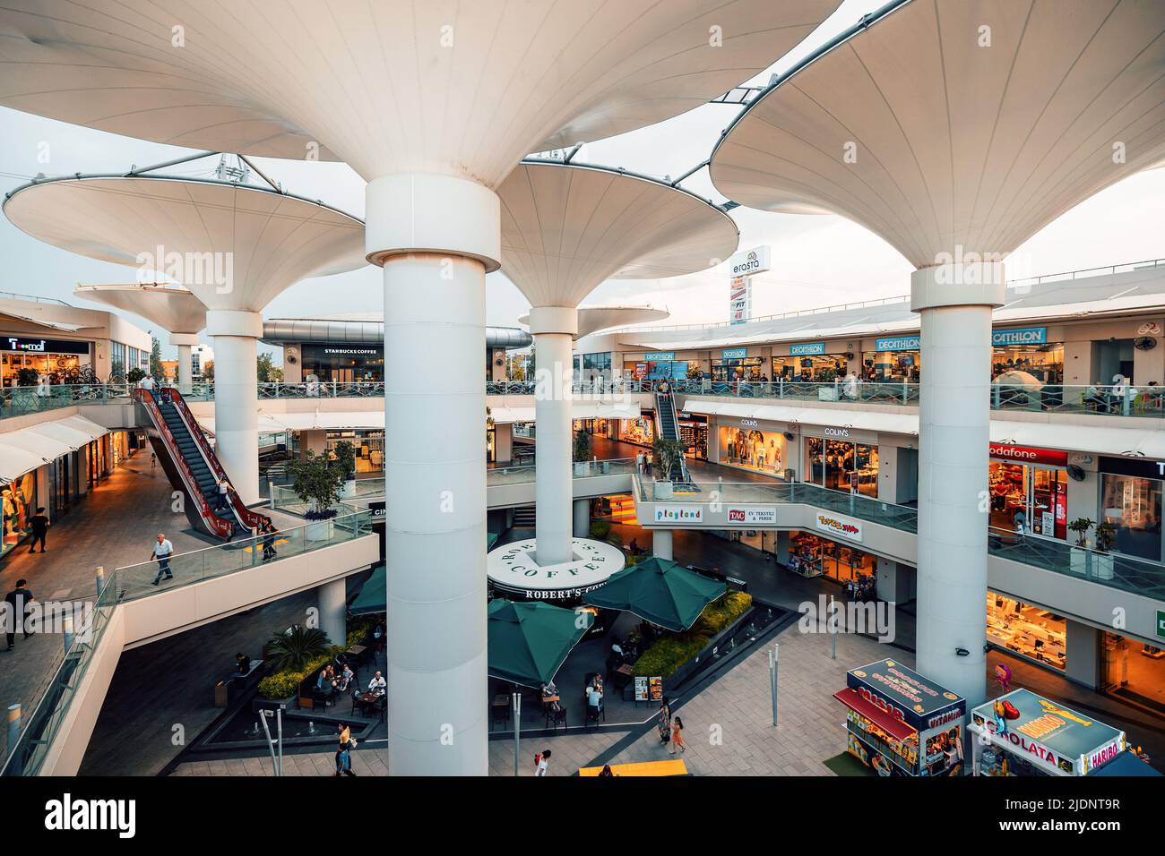 26 May 2022, Antalya, Turkey: Unusual interior of a modern Erasta Mall ...