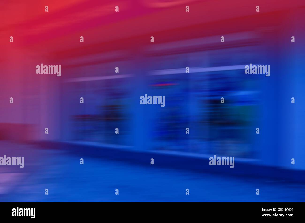 Shopping in the city blur effect. Assortment on showcase display in the ...