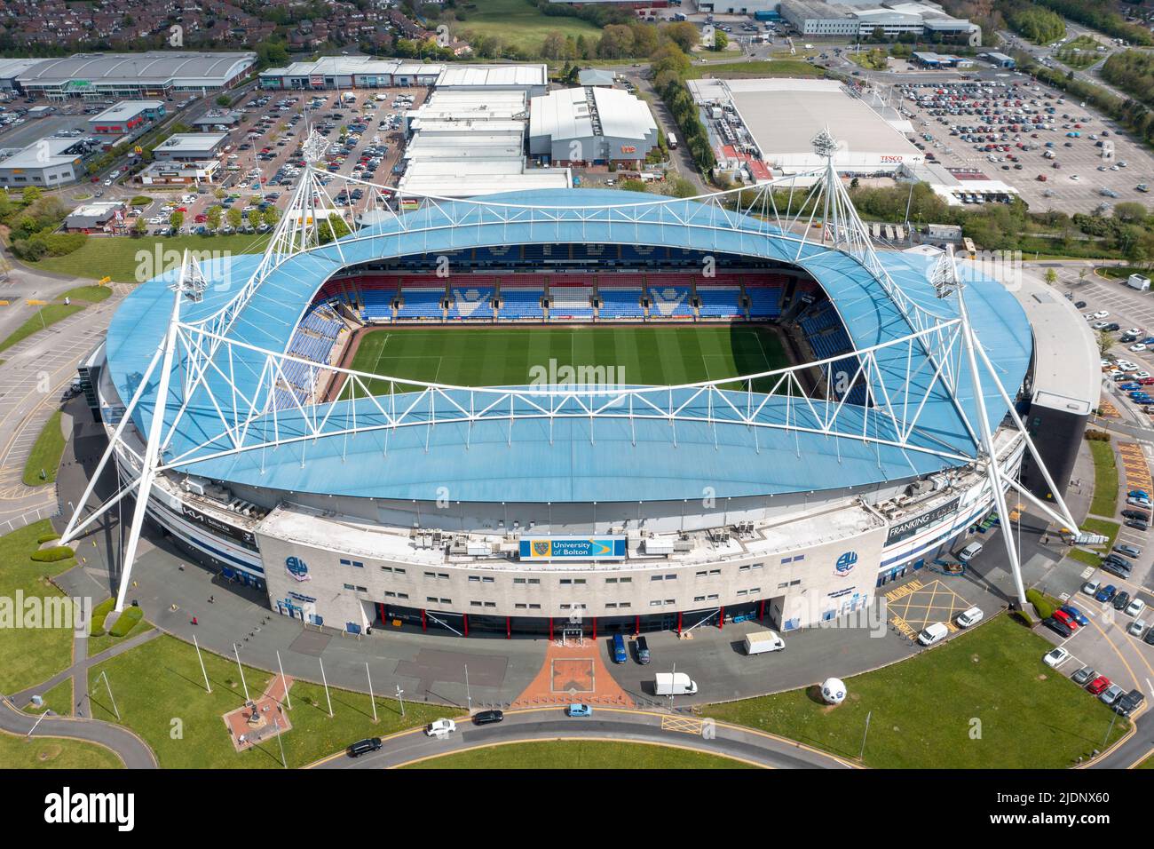 Bolton Wanderers, University of Bolton Stadium. Aerial Image. 26th ...