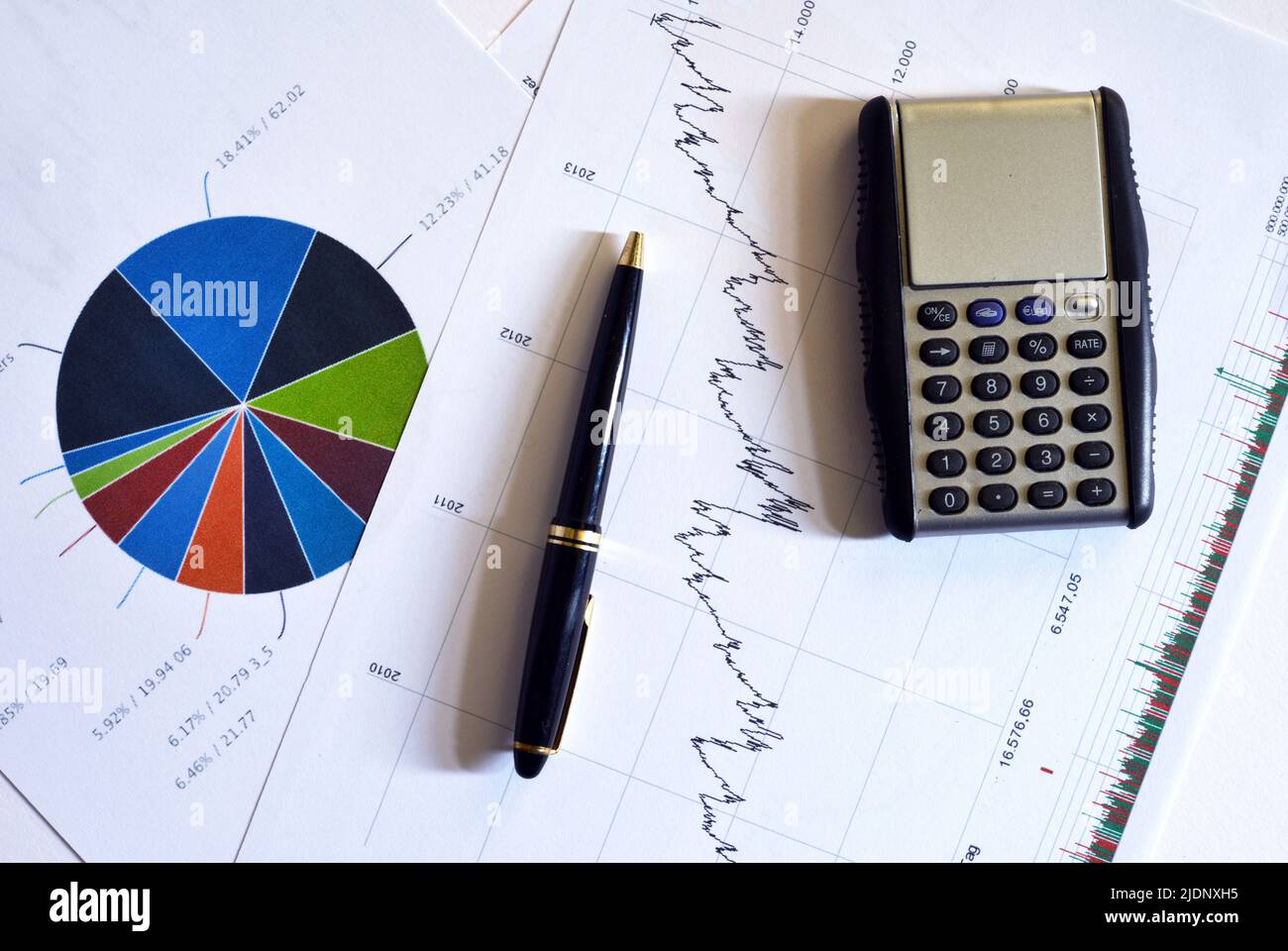 Calculator pen graph sheet hi-res stock photography and images - Alamy