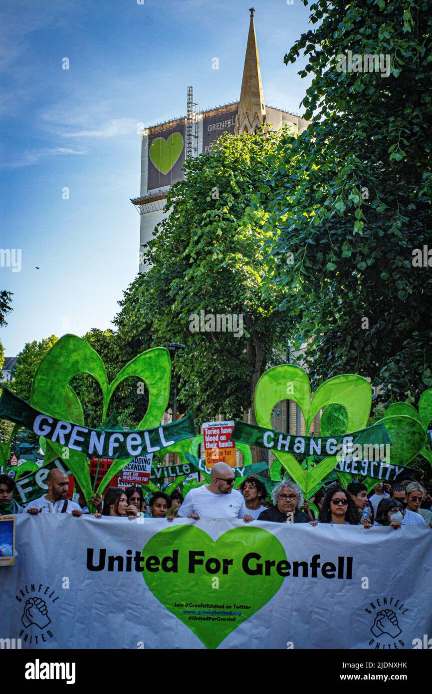 London, United Kingdom - June 14th 2023: 5th Annual Grenfell Vigil ...