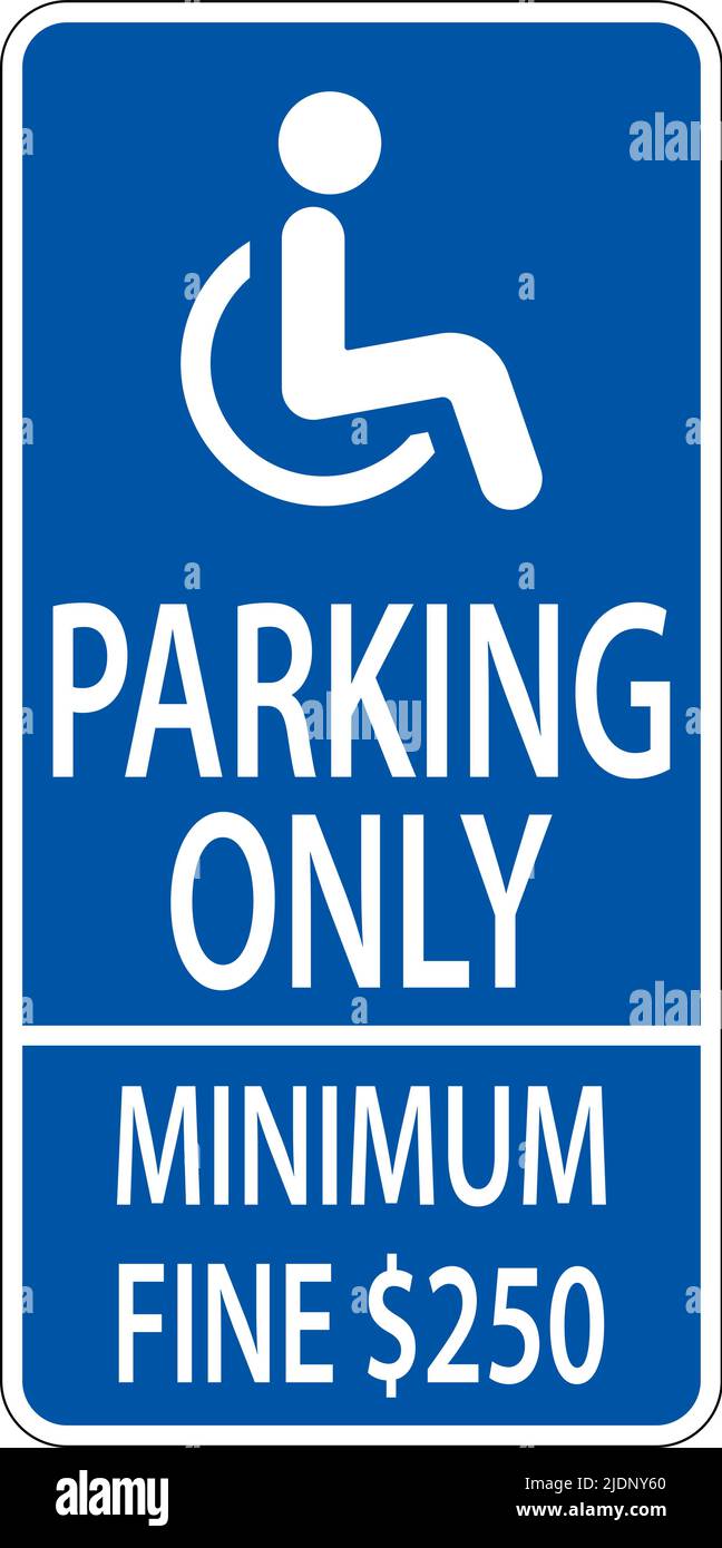 Accessible Parking Sign On White Background Stock Vector Image & Art ...